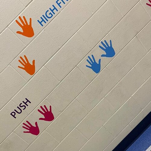 High Five Push Wall Sensory Path Sensory Wall Decals - Etsy
