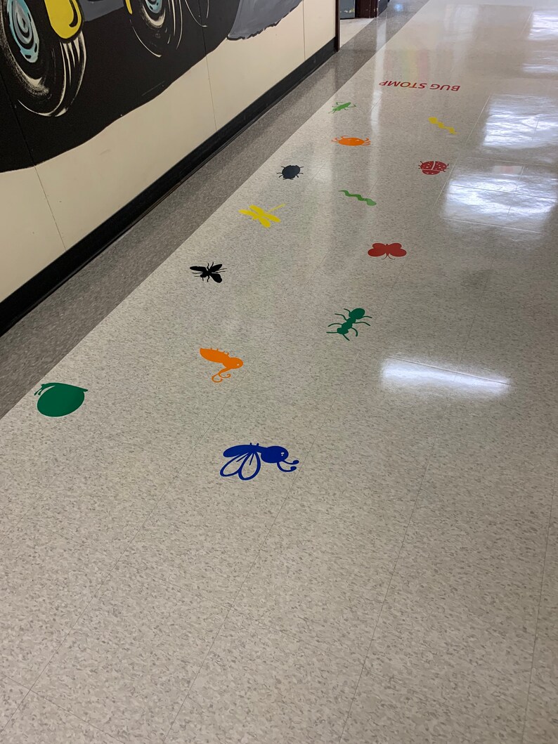 Bug Stomp, Sensory Path, Sensory, Wall Decals, Educational Decal, School , Vinyl Decals, Brain ...
