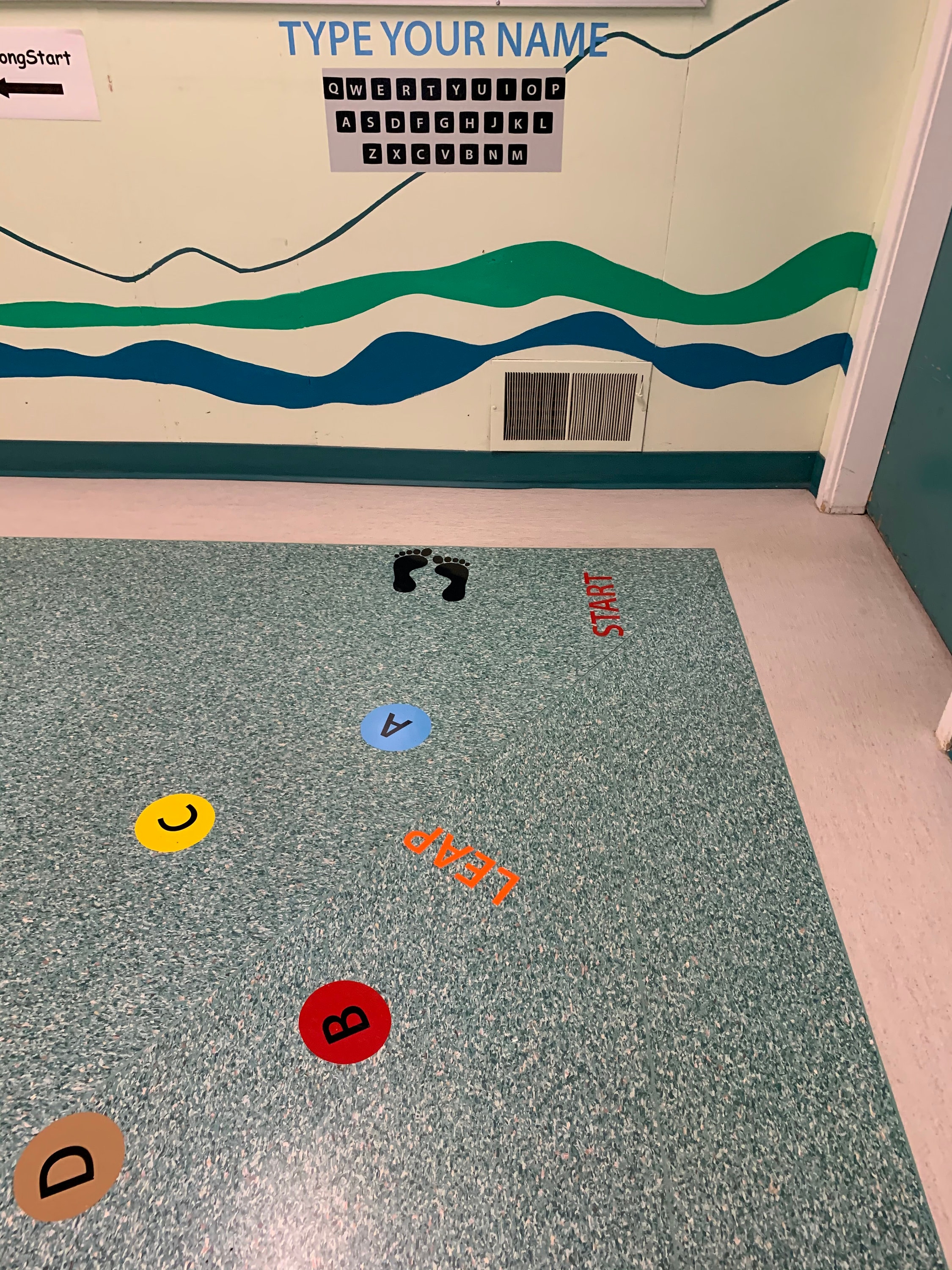 Typewriter, Sensory Path, Sensory, Wall Decals, Educational Decal, School , Vinyl Decals, Brain ...