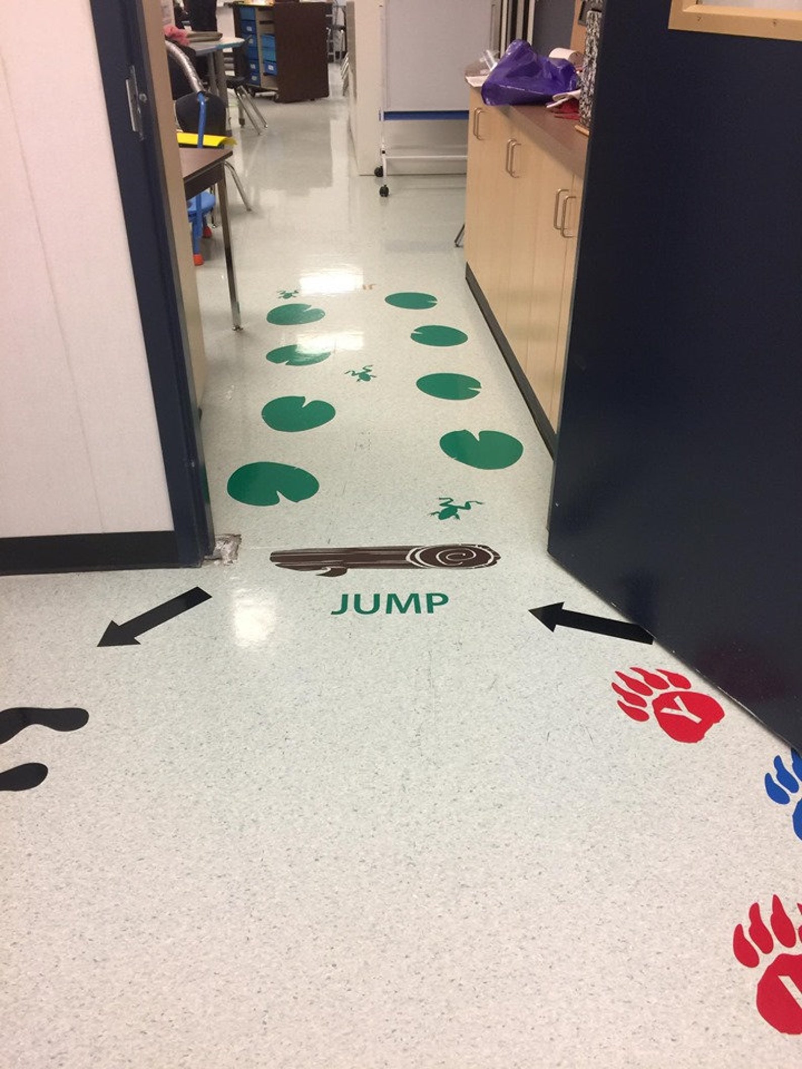 Hop and Spin, Sensory Path, Sensory, Wall Decals, Educational Decal ...