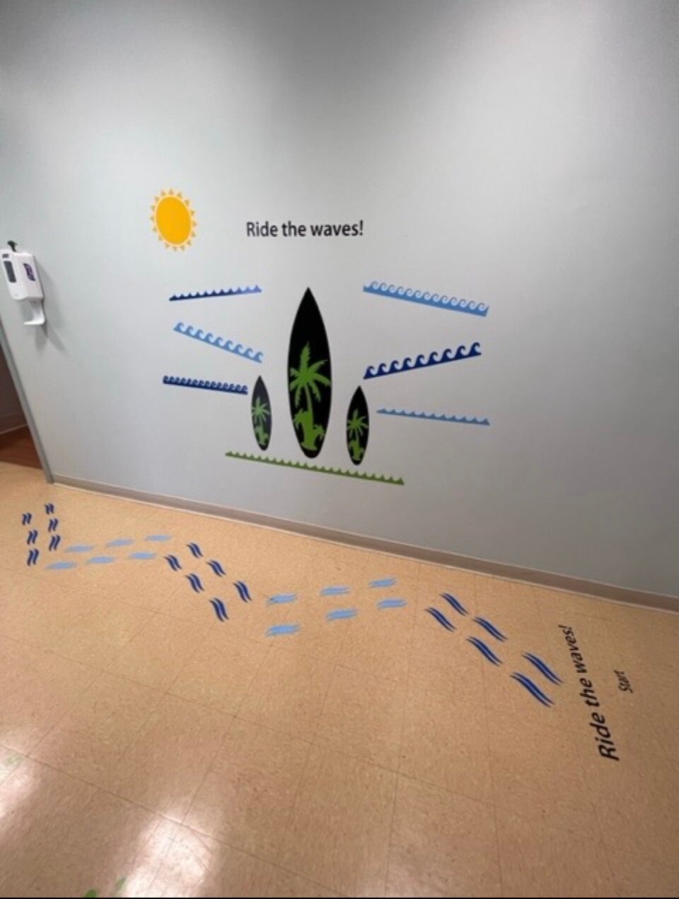 Ride the Waves, Sensory Path, Sensory Wall Decals, School, Vinyl Decals ...