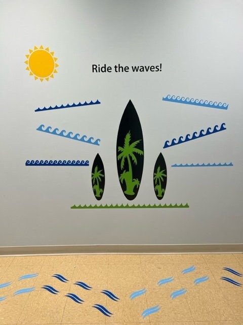Ride the Waves, Sensory Path, Sensory Wall Decals, School, Vinyl Decals ...