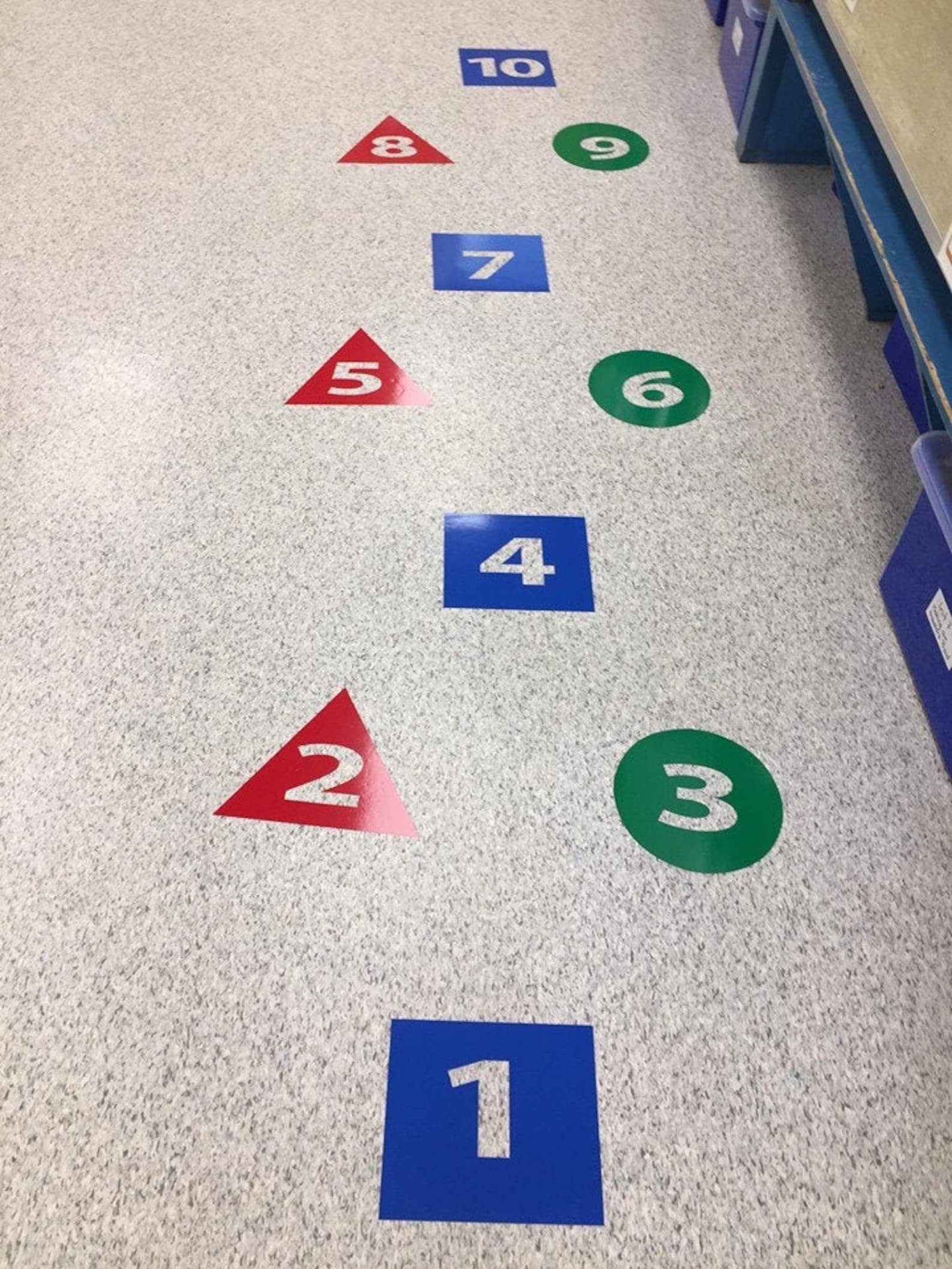 Shapes 1-10, Sensory Path, Sensory, Wall Decals, Educational Decal ...