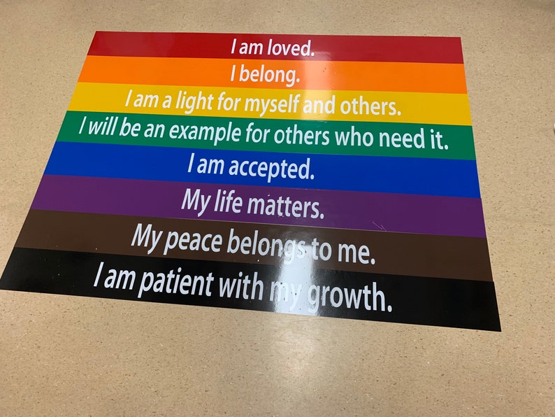Rainbow Pride Affirmations Decal - Etsy