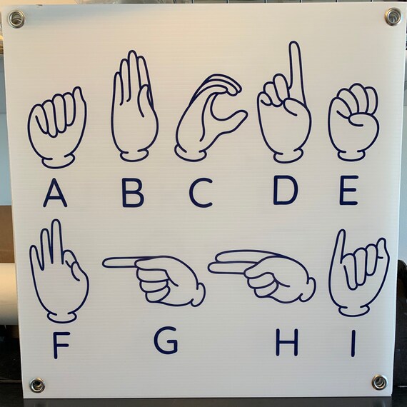 Sign Language Signs | Etsy