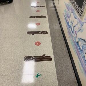 Hop and Spin, Sensory Path, Sensory, Wall Decals, Educational Decal, School , Vinyl Decals ...