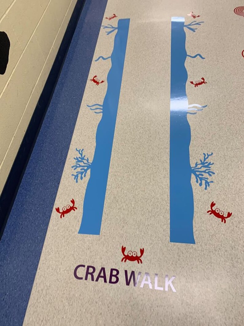 Crab Walk, Sensory Path, Sensory, Wall Decals, Educational Decal ...