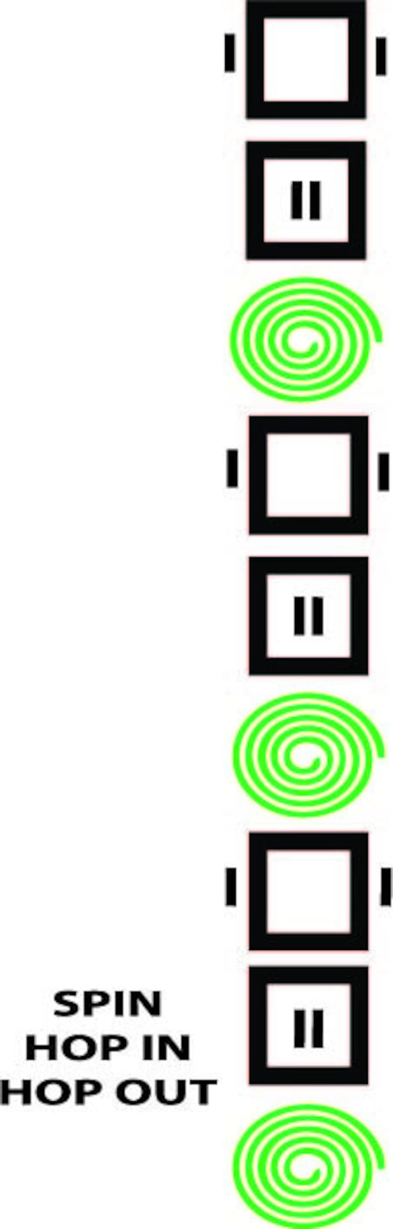 Hop In, Hop Out, Spin Decals, Sensory Paths, Sensory Decals - Etsy