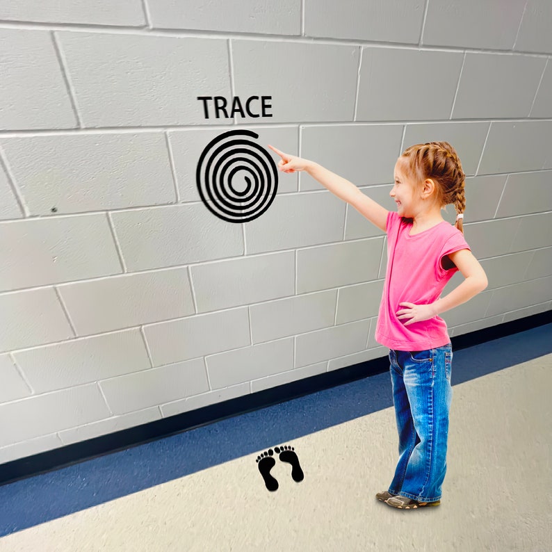 Trace - Sensory Path, Sensory, Wall Decals, Educational Decal, School , Vinyl Decals, Brain ...