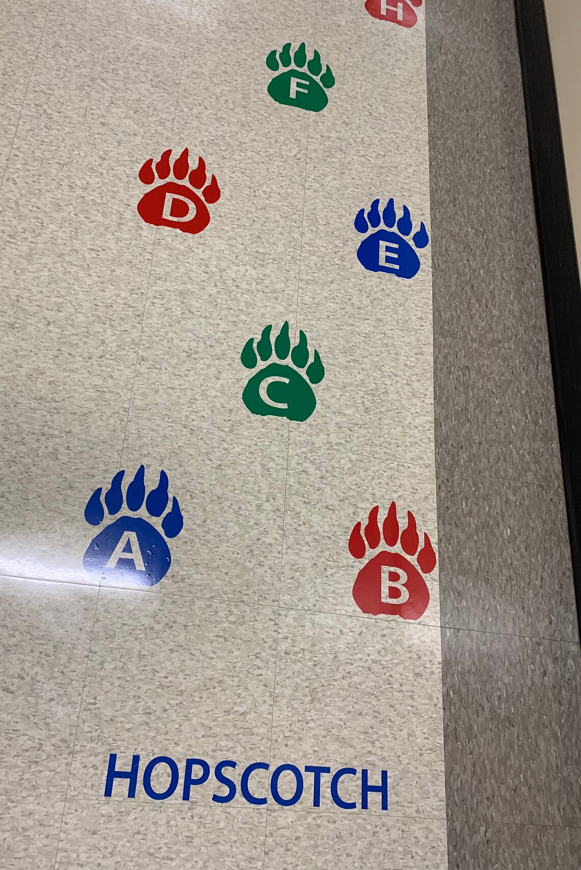 ABC Paw Prints, Sensory Hopscotch Path, Alphabet Print Decor, ABC Decal ...