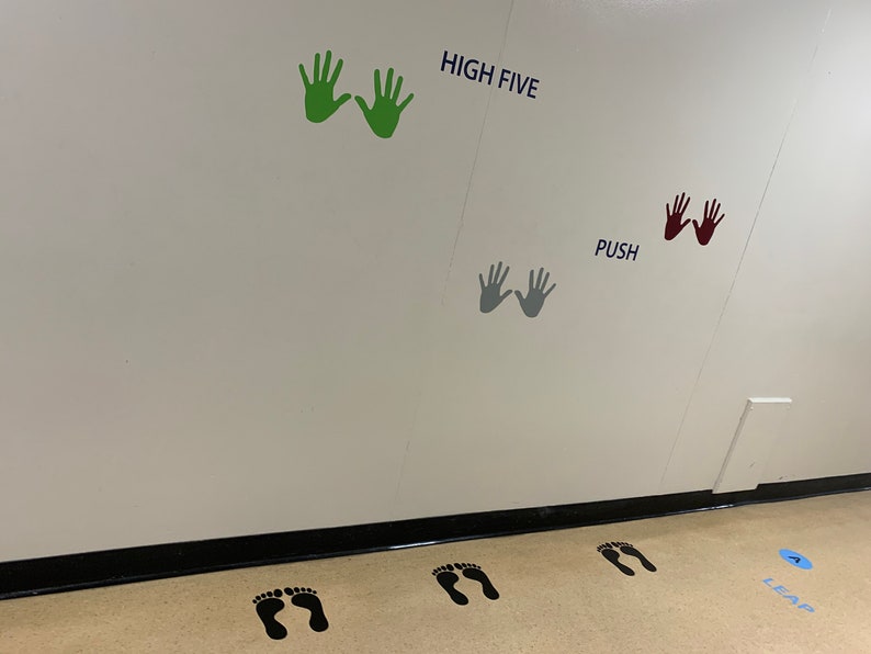 High Five - Push Wall, Sensory Path, Sensory, Wall Decals, Educational ...