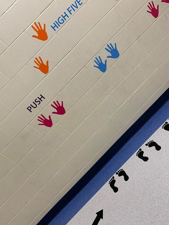 High five push wall Sensory Path Sensory Wall Decals | Etsy