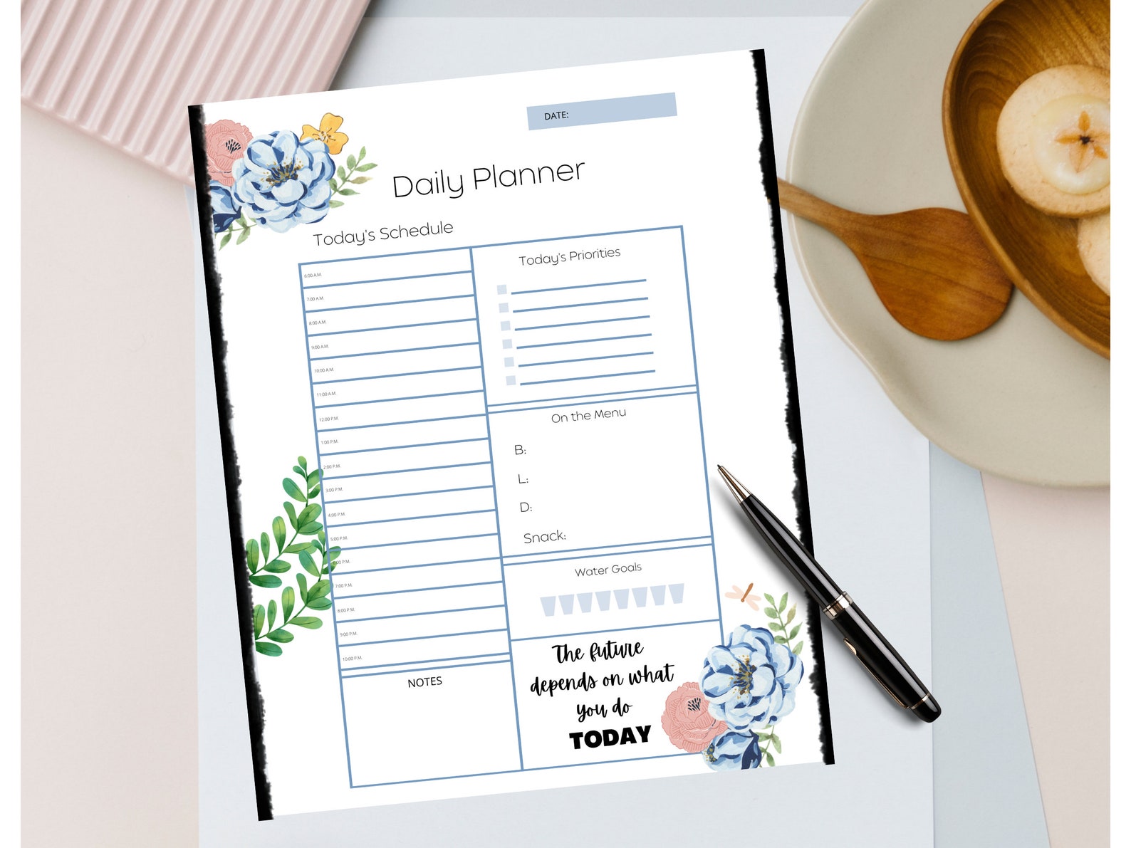 Floral Printable Planner Forms - Colorful Daily, Weekly and Monthly ...