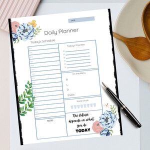 Floral Printable Planner Forms - Colorful Daily, Weekly and Monthly ...