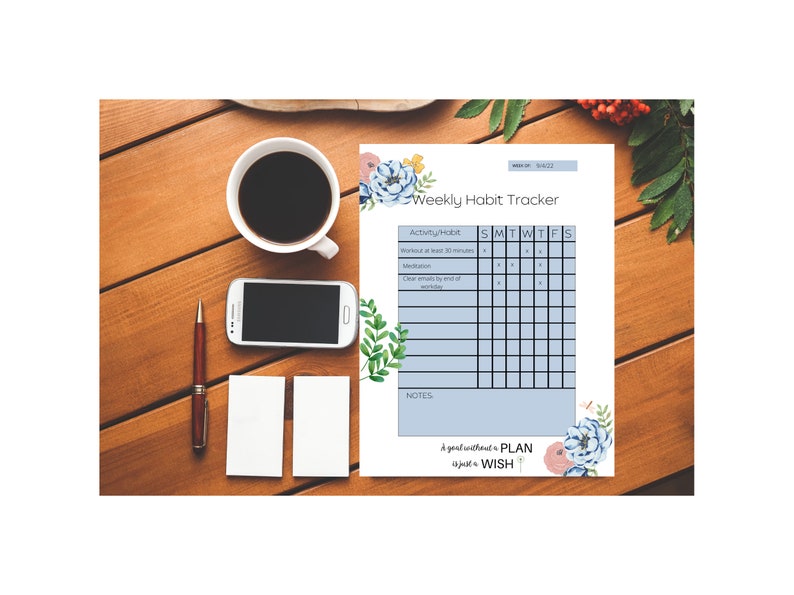 Floral Printable Planner Forms - Colorful Daily, Weekly and Monthly ...