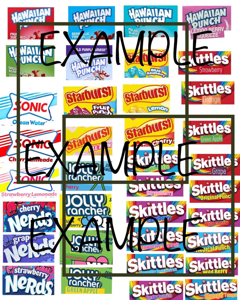 Water Flavor Packet PRINTABLE Clipart for Organization - Etsy