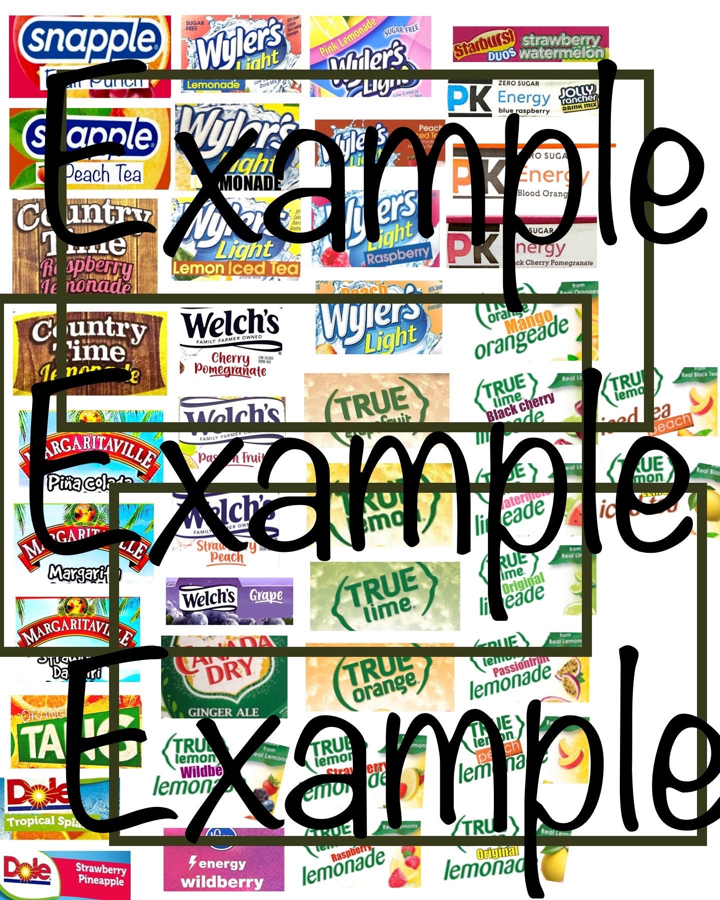 Water Flavor Packet PRINTABLE Clipart for Organization - Etsy