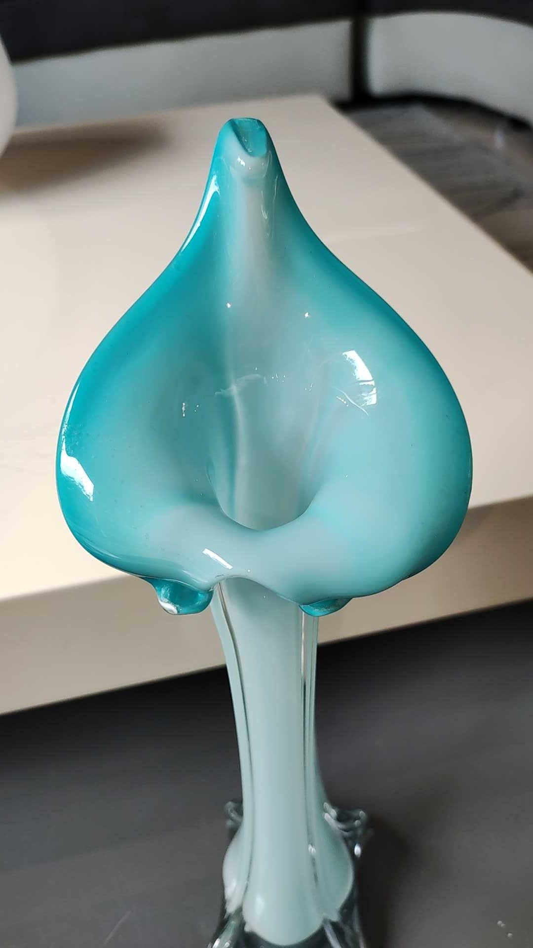 Vintage Soliflore Vase in Floral Shape/arum Flower, in Opaline/blown ...