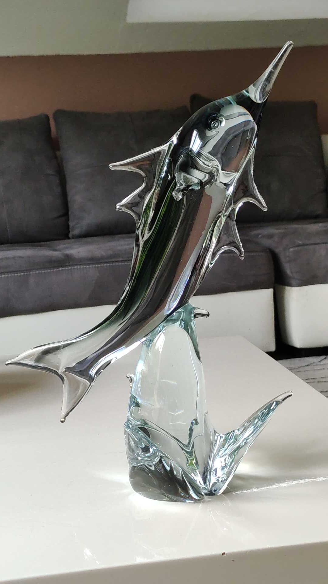 Large Swordfish Figurine/fish in Blown Art Glass From Murano Italy ...
