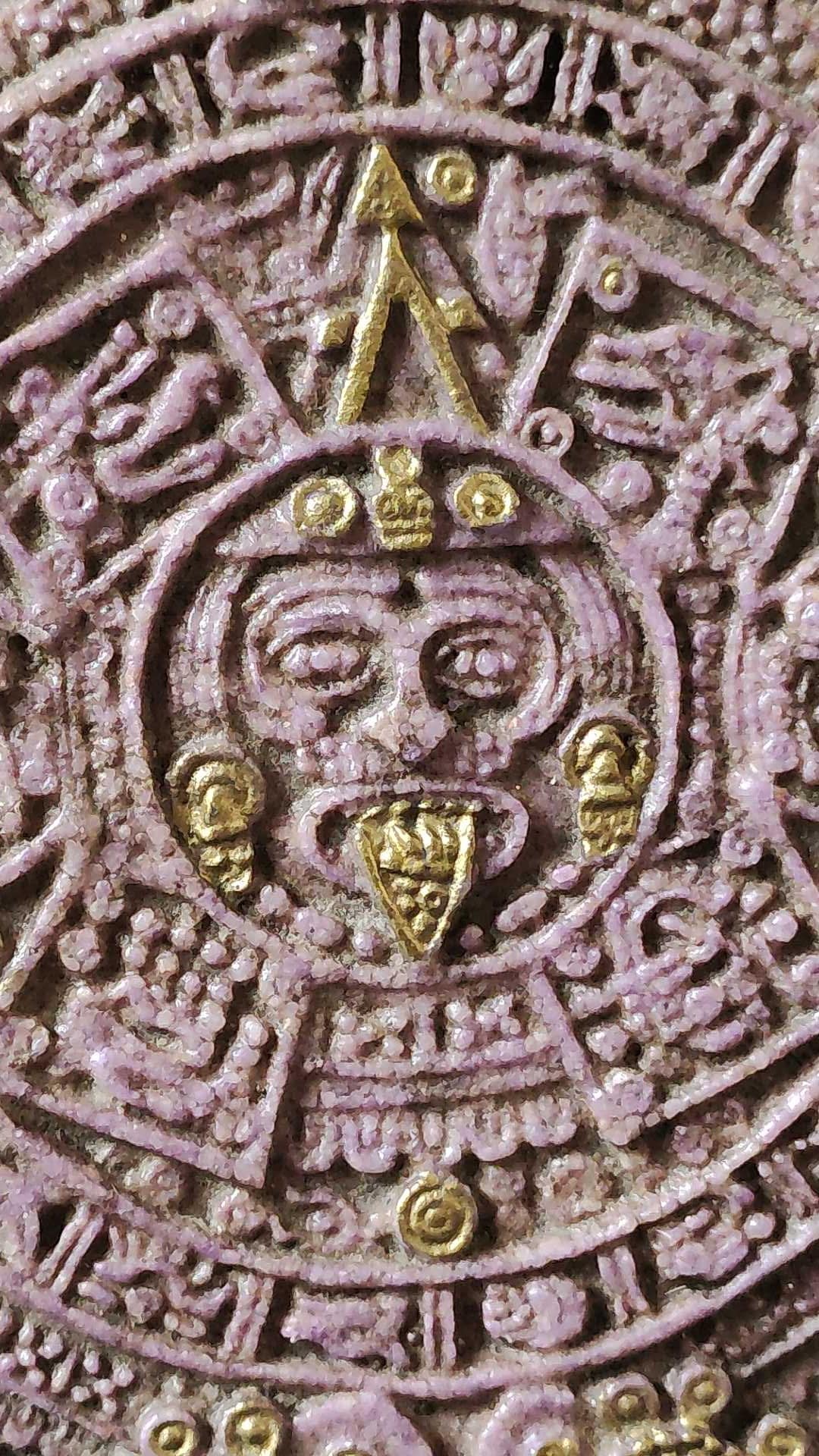 Handmade Aztec/mayan Solar Calendar, in Composite of Crushed Stones ...