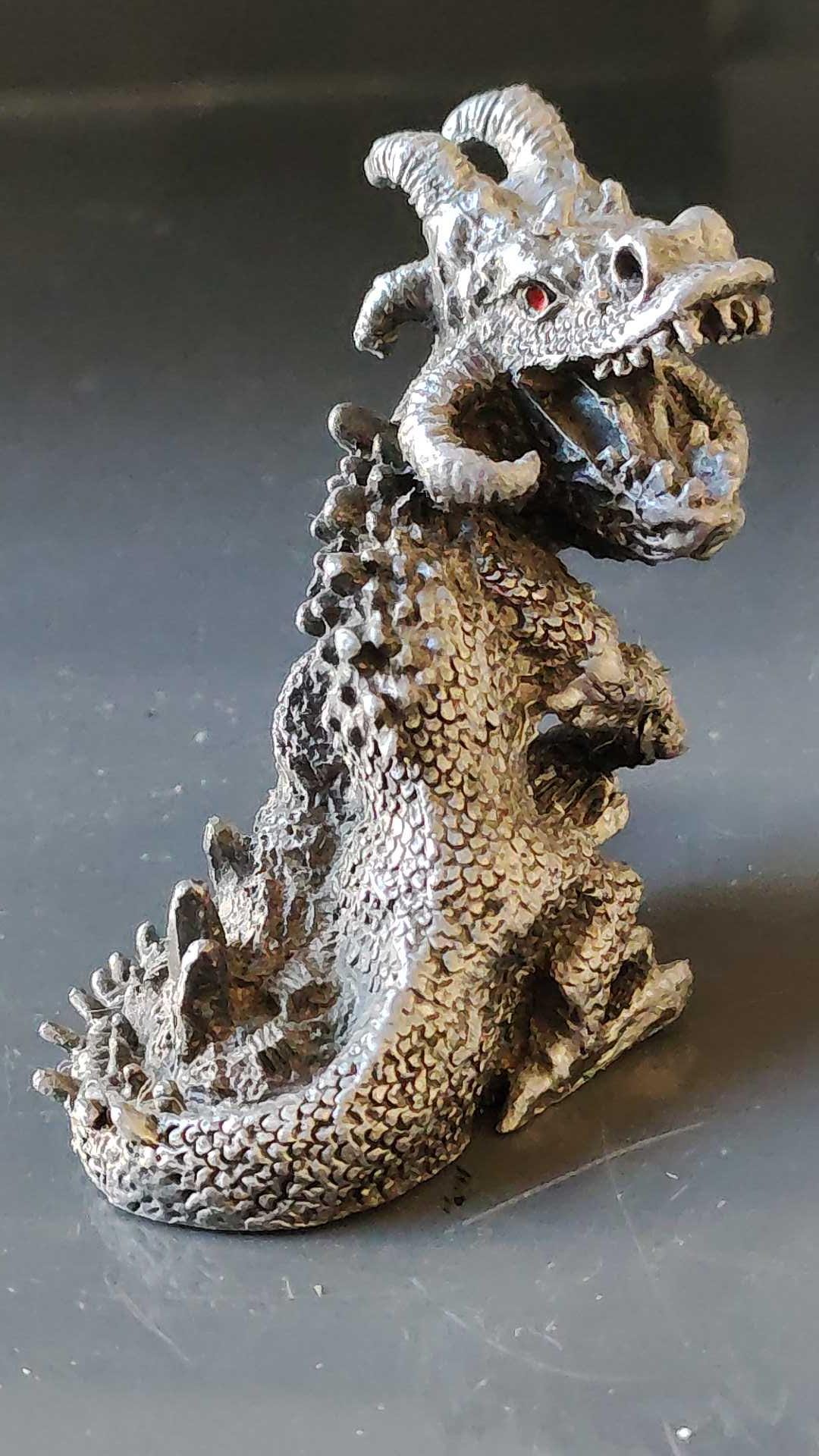 Lead Collectible Figurine Feng Shui Ram Horned Dragon Very Finely ...