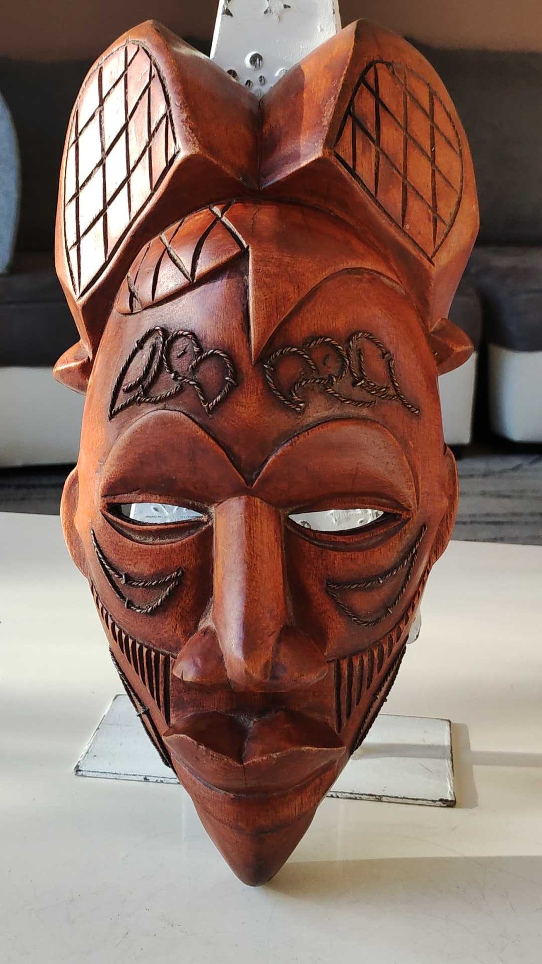 Artisanal African Mask/tikar Ethnic Group From Cameroon, Hand Carved in ...