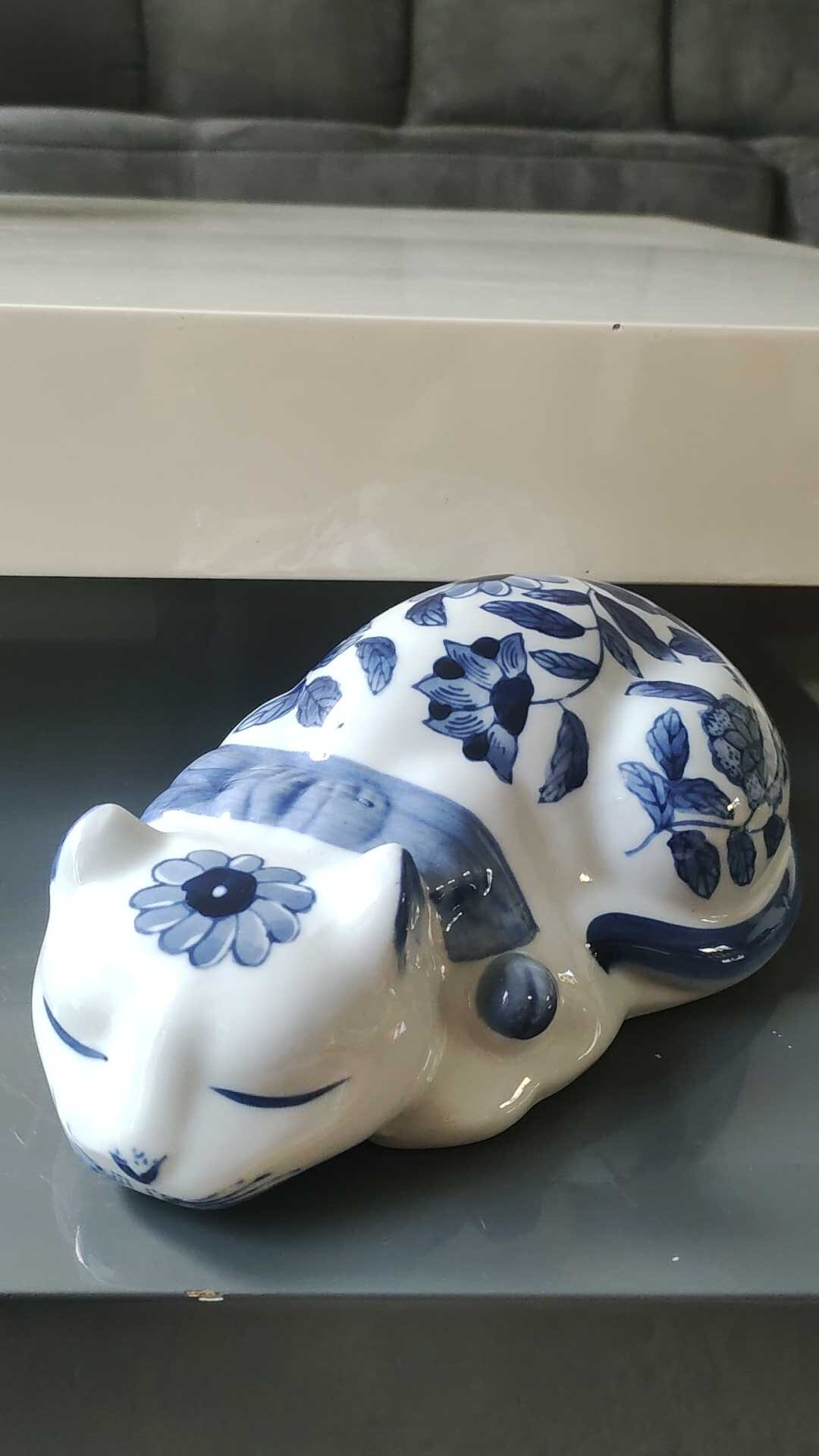 Antique Japanese Cat Sculpture Kutani Style Imari/nemuri Neko sleeping ...