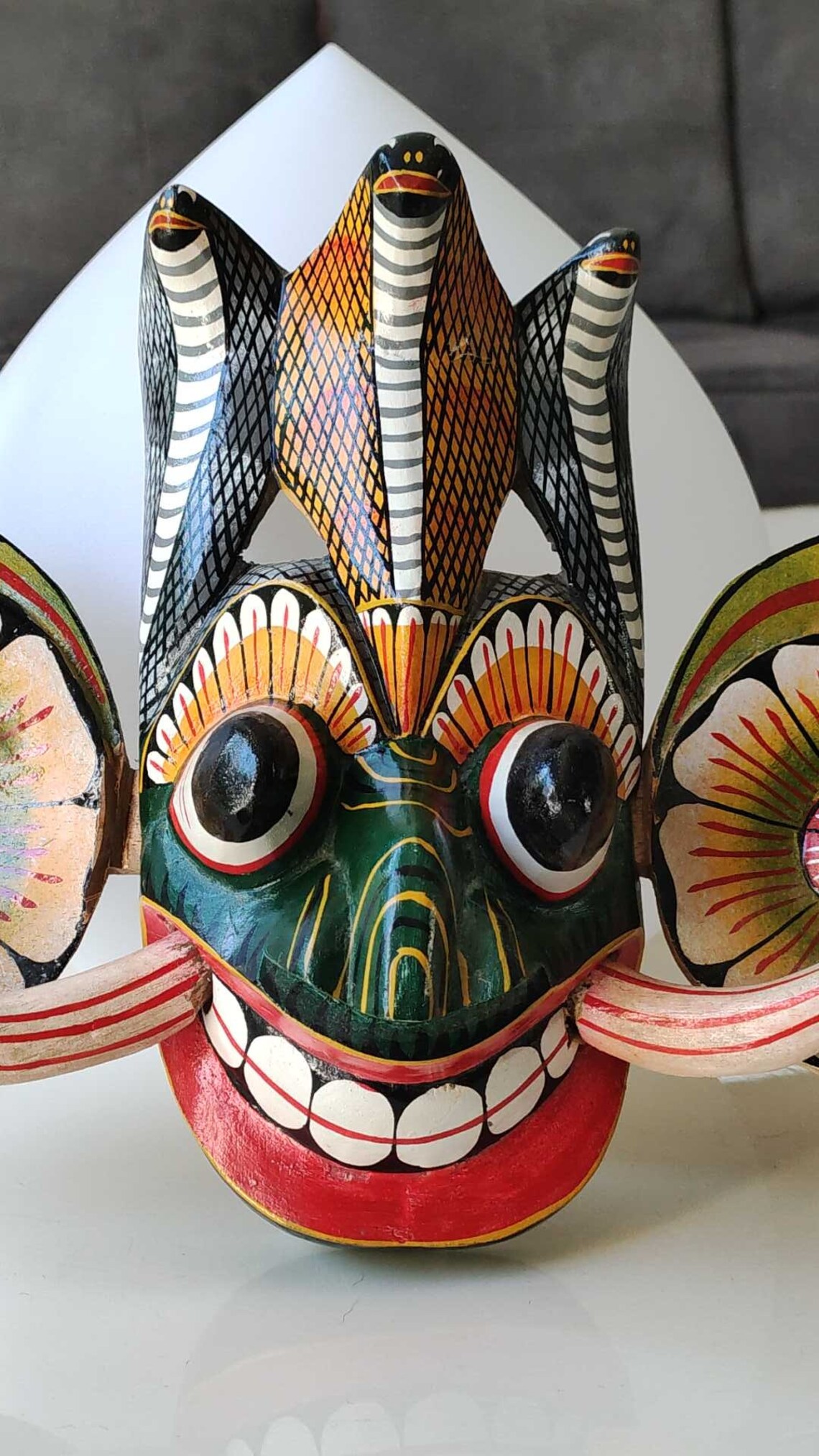 Triptych Wall Decoration From Sri Lanka, Dance Rituals / "gara Yaka ...