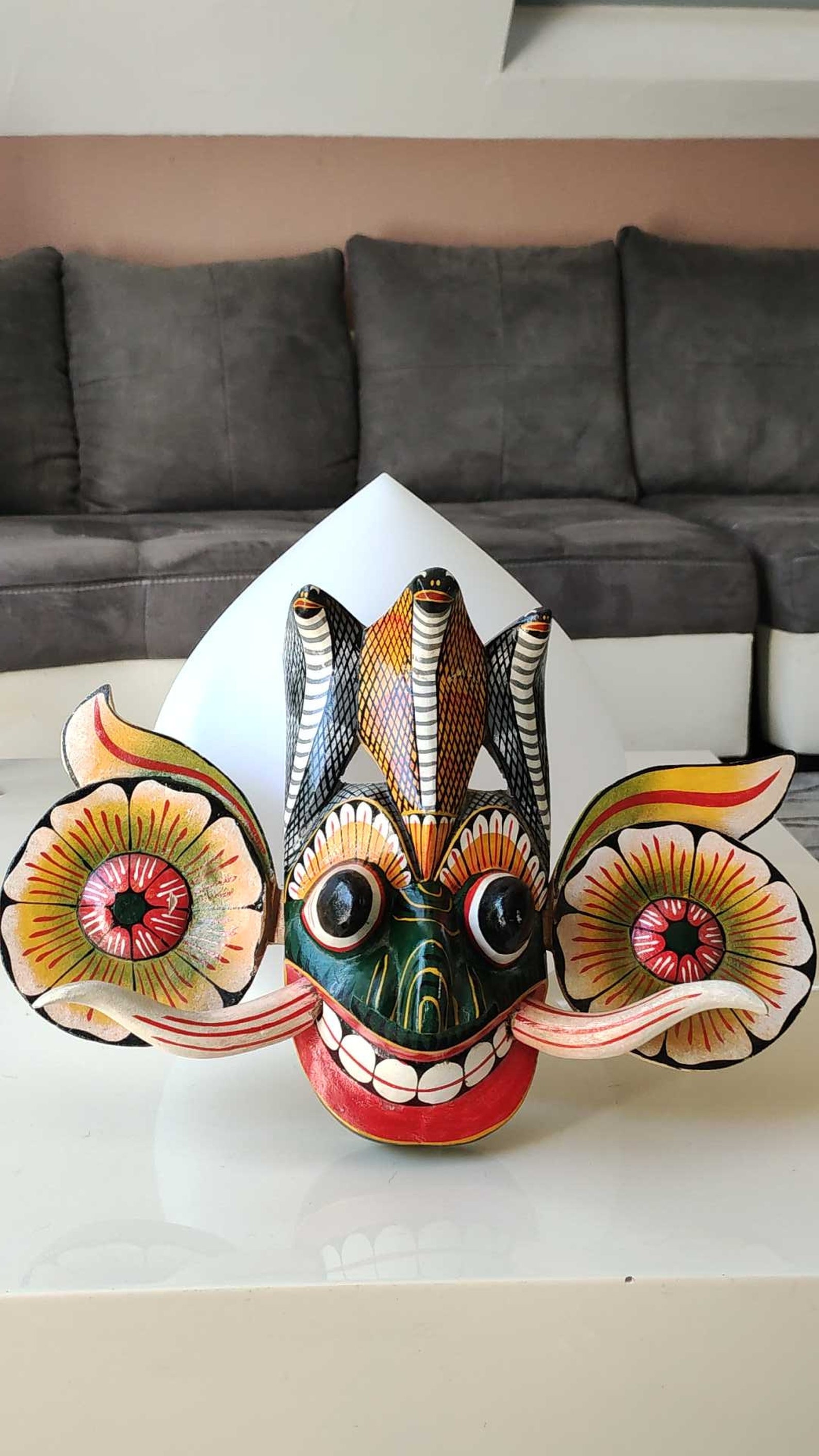Triptych Wall Decoration From Sri Lanka, Dance Rituals / "gara Yaka ...