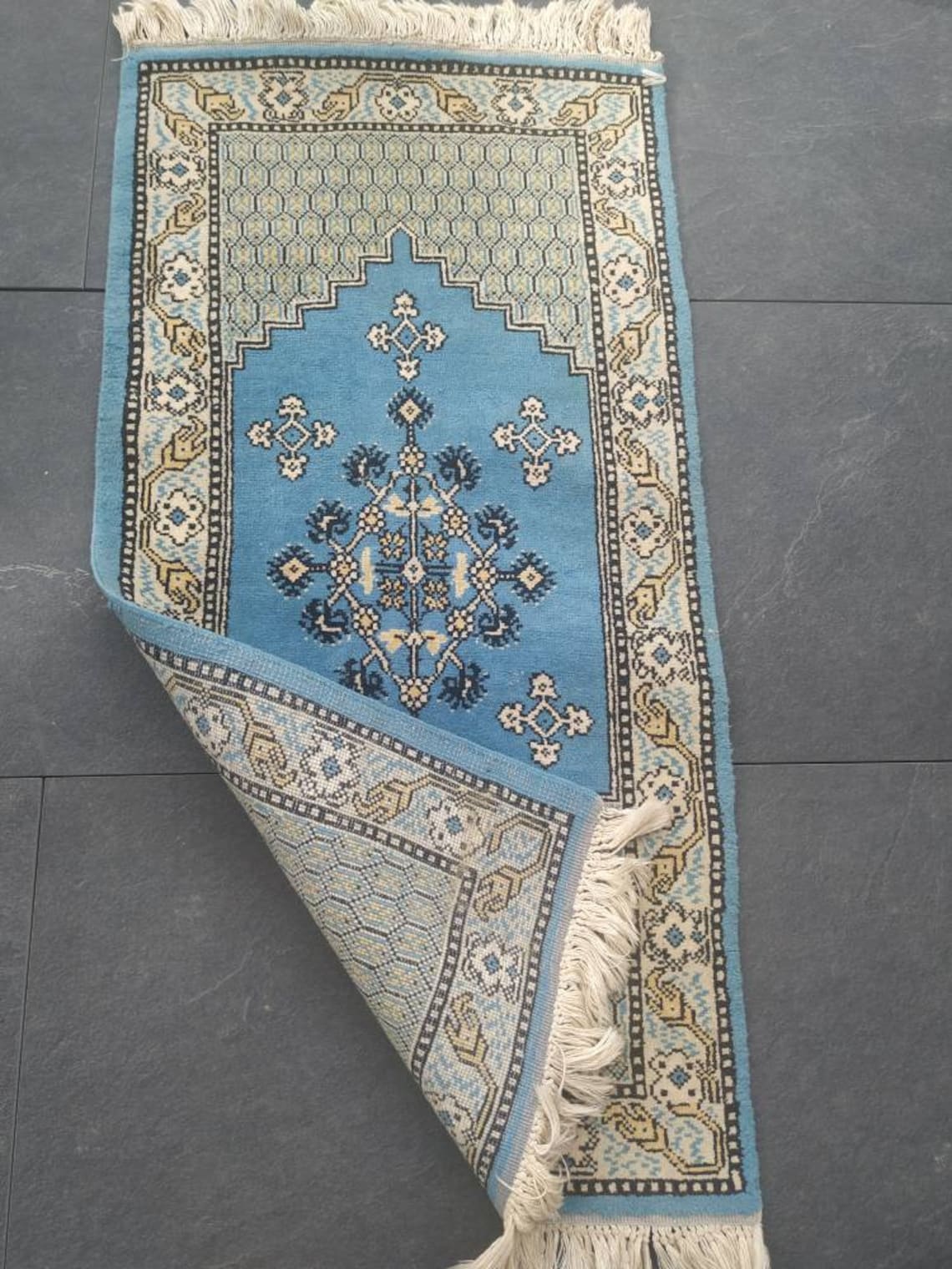 Tapis de couloir oriental à franges. Cousu main. En laine. Tb | Etsy