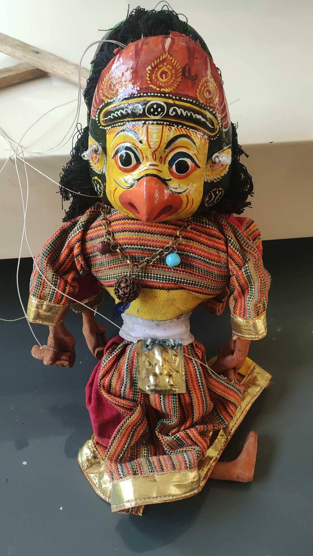 Antique Traditional Nepalese Theatre Puppet/featuring 2 Characters in 1 ...