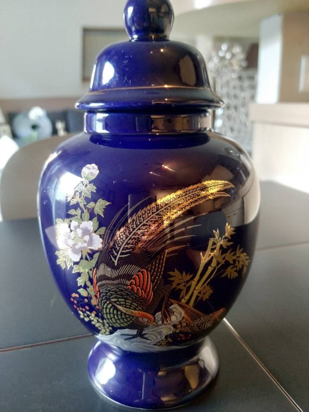 Tea Box/ginger Box or Decorative Potiche. in Asian Porcelain. Peacock ...