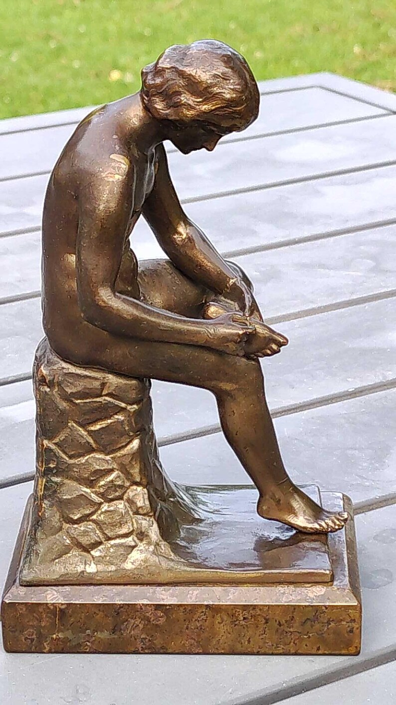 Reproduction Sculpture "the Thorn Puller"/spinario in Bronze With ...