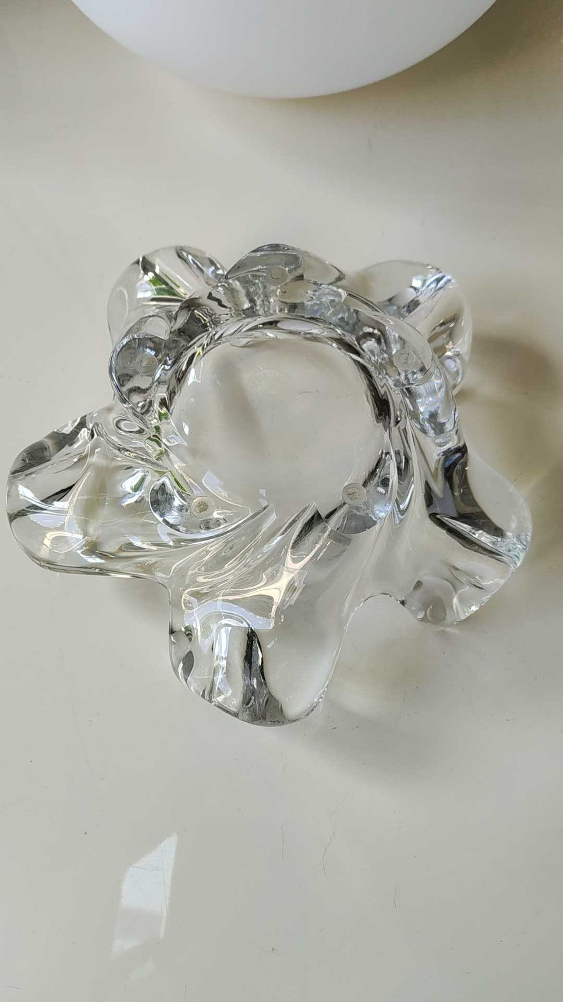 Vintage Corolla/floral Shaped Pocket Emptier in Lorraine Crystal. - Etsy
