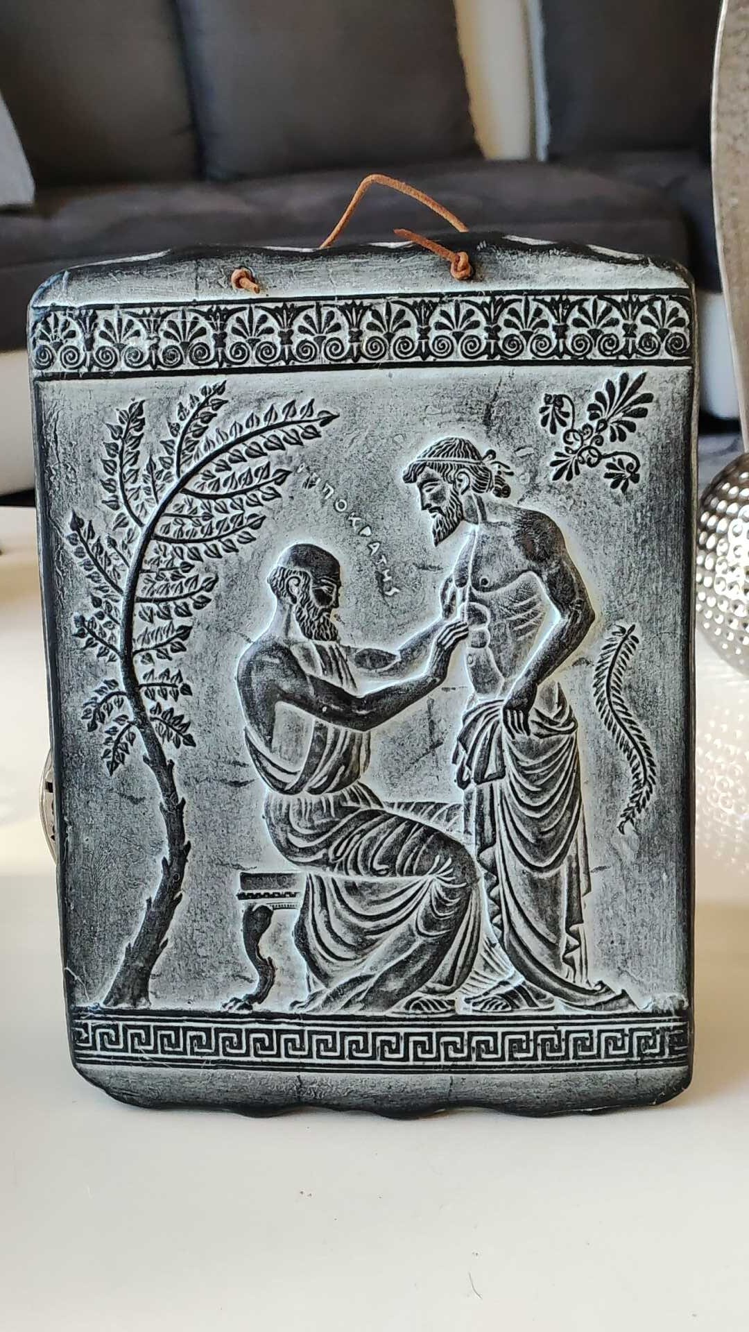 Ancient Greek Decorative Wall Plaque/bas Relief of Hippocrates Treating ...