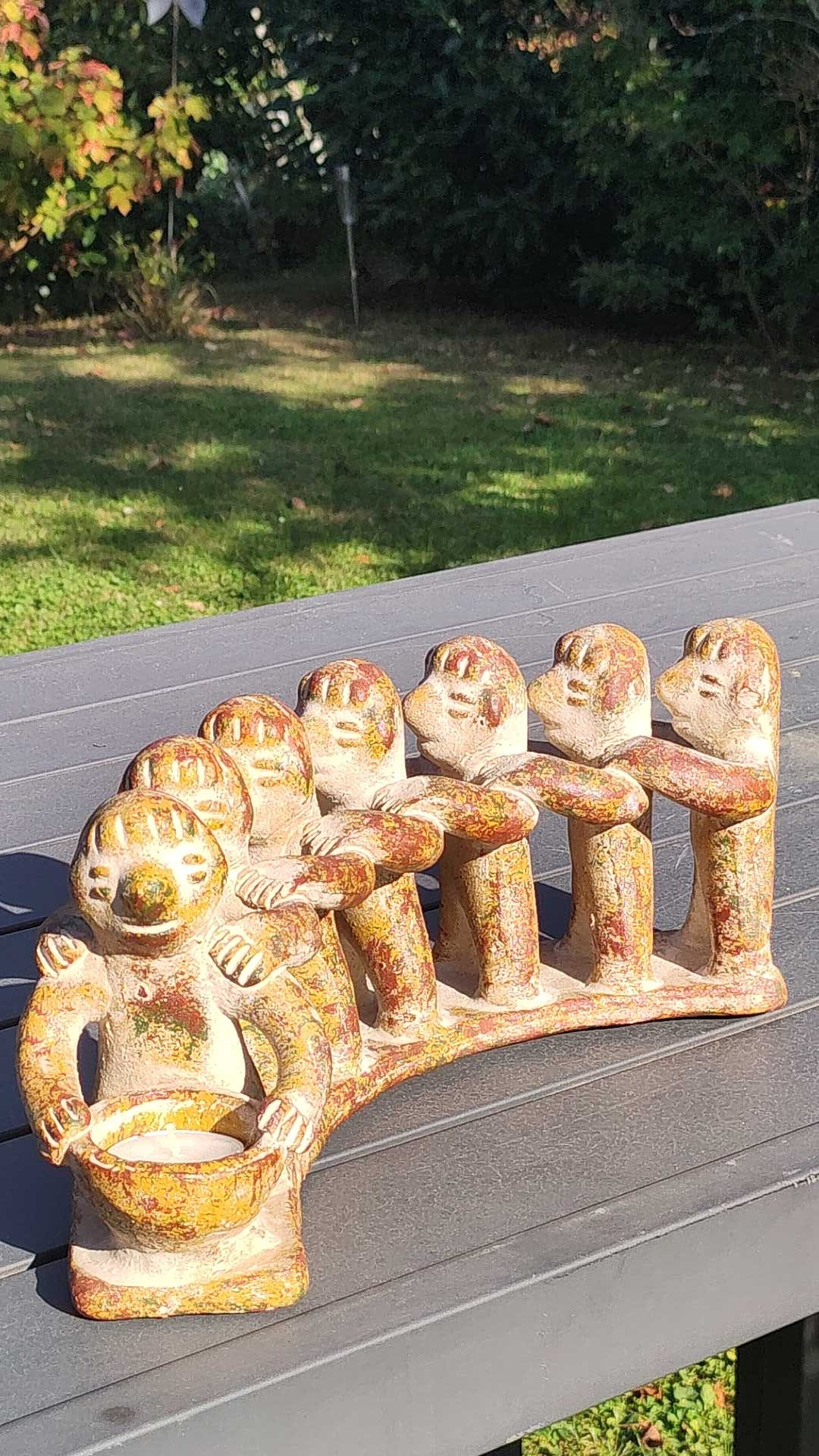 Decoration/aztec/mayan Candle Holder, Pre-columbian Style in Beige ...