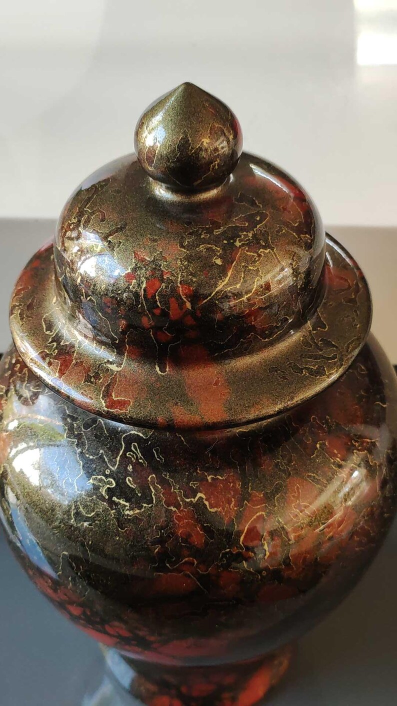Japanese Potiche/tea/ginger Pot in Fine Japanese Porcelain Decorated ...