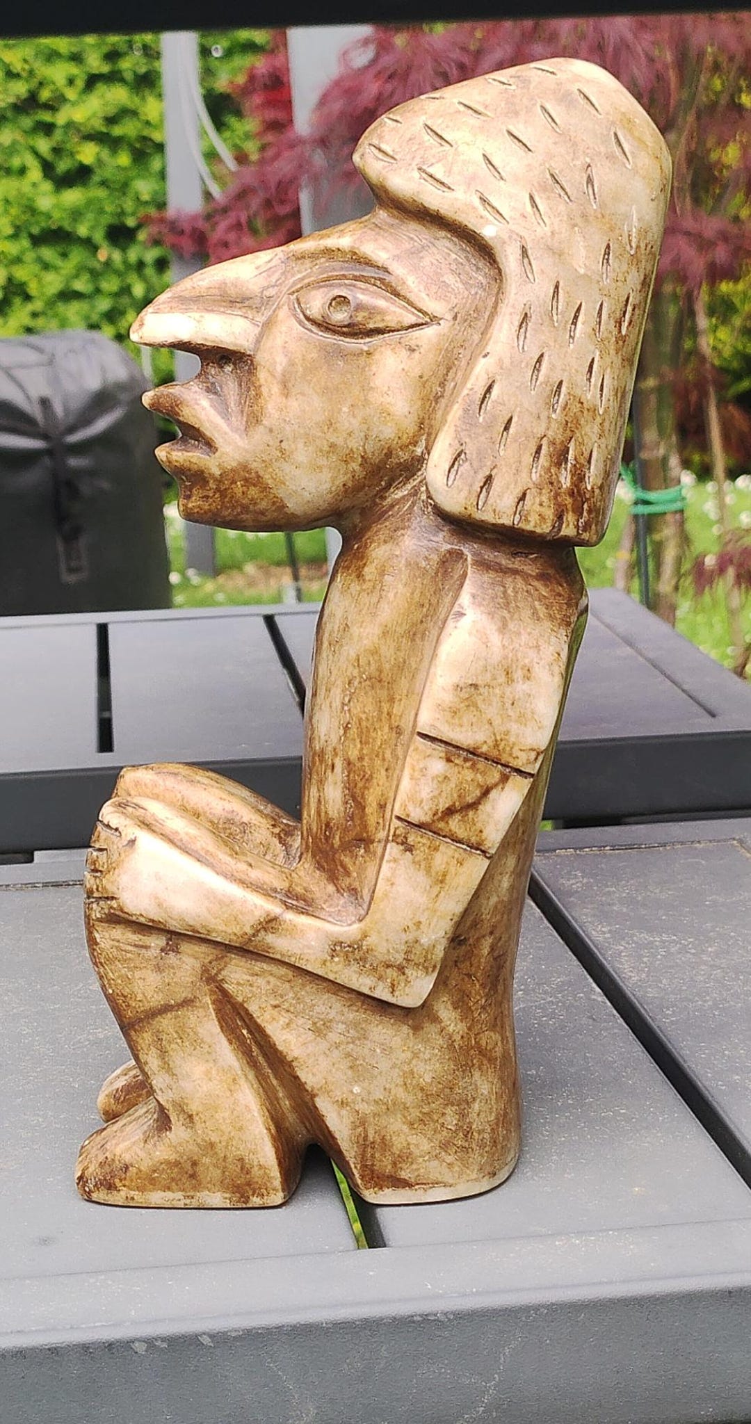 Rare Model - Ancient/seated Aztec/mayan Warrior Figurine - Pre ...