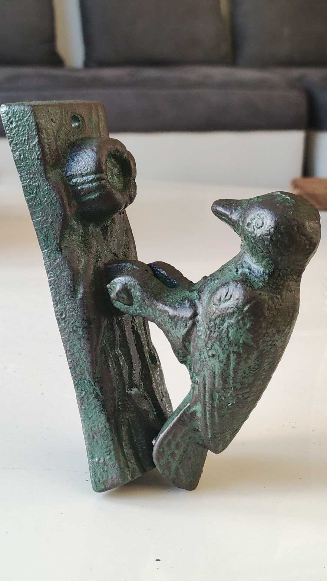 Zoomorphic Door Knocker/hammer in the Shape of a Green Woodpecker ...