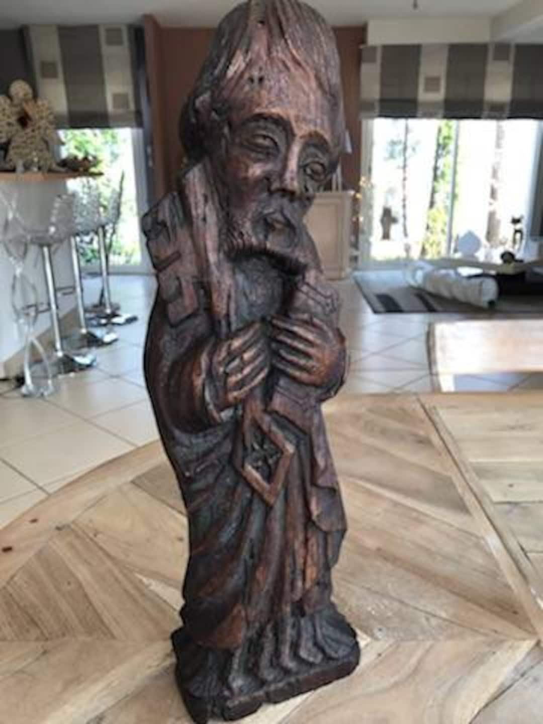 Sculpture of St. Peter in Resin. Handcrafted. Very Good Condition. - Etsy