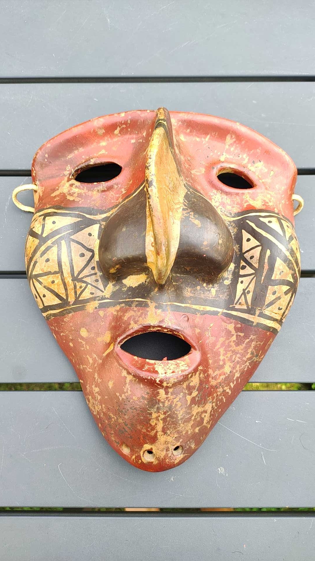 African Zande/azande Mask With Zoomorphic/anthropomorphic Character, in ...