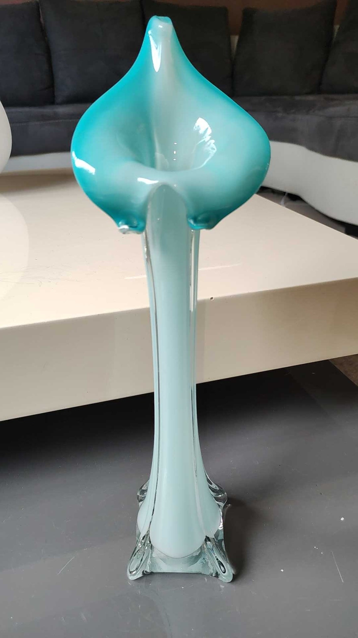 Vintage Soliflore Vase in Floral Shape/arum Flower, in Opaline/blown ...