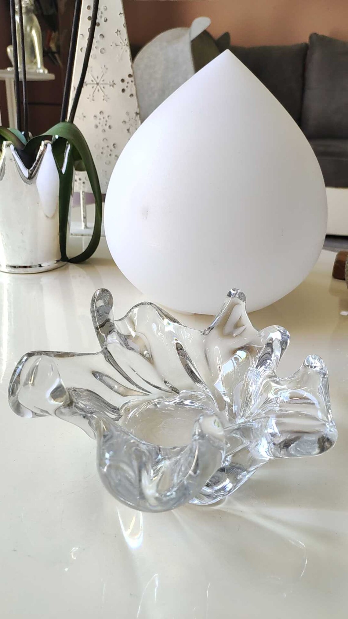 Vintage Corolla/floral Shaped Pocket Emptier in Lorraine Crystal. - Etsy