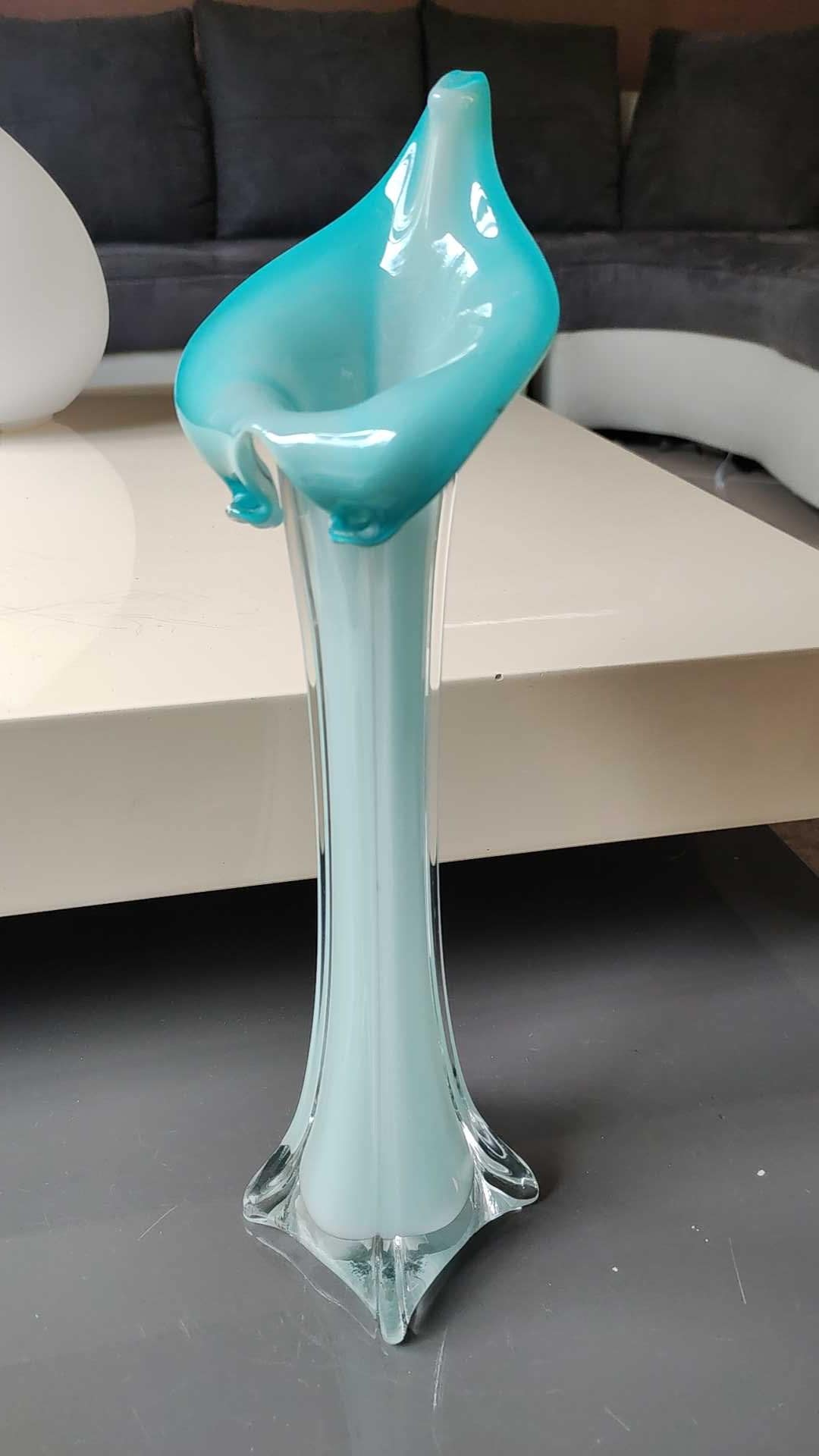 Vintage Soliflore Vase in Floral Shape/arum Flower, in Opaline/blown ...