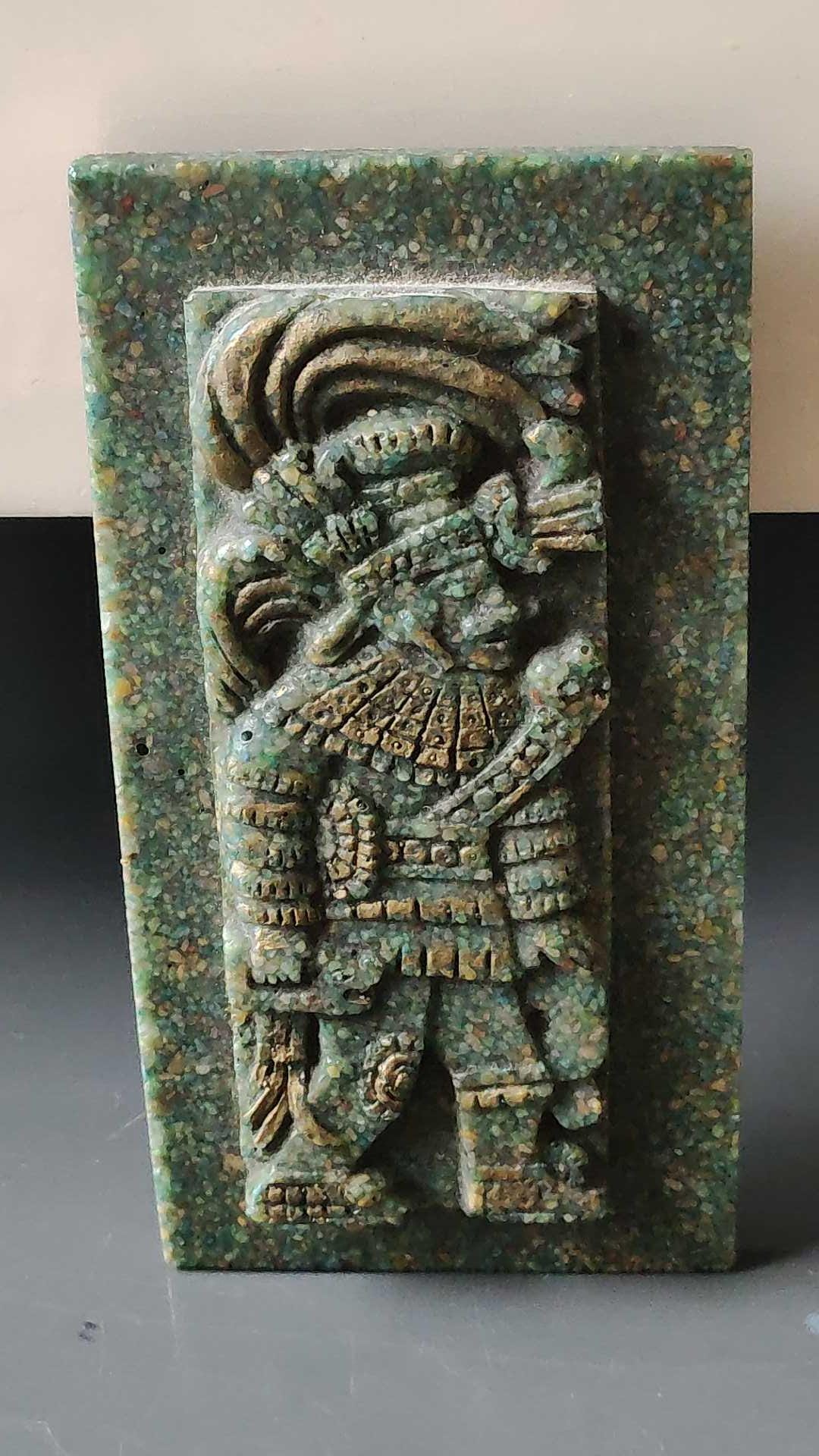 Sculpture Mural Fresco/wall Panel/mayan King Pakal Bas-relief in ...