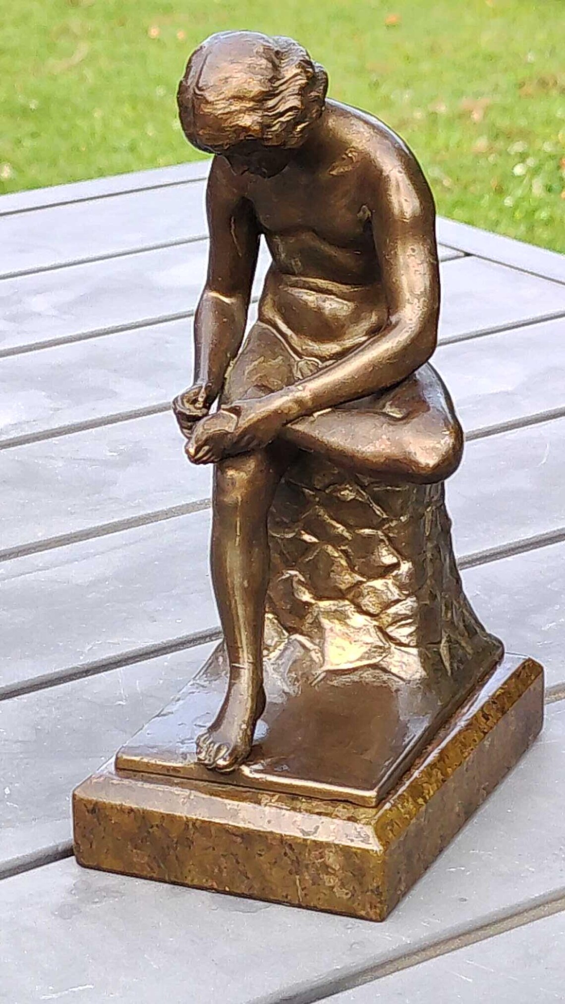 Reproduction Sculpture "the Thorn Puller"/spinario in Bronze With ...