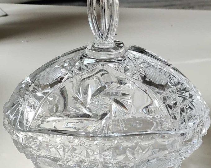 Magnificent Boho Crystal Candy Box, Finely Cut Tripod/resting on 3 ...