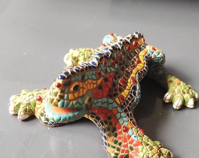 Statuette/figurine Lizard Gecko/lucky Salamander, Repro Gaudi-in ...