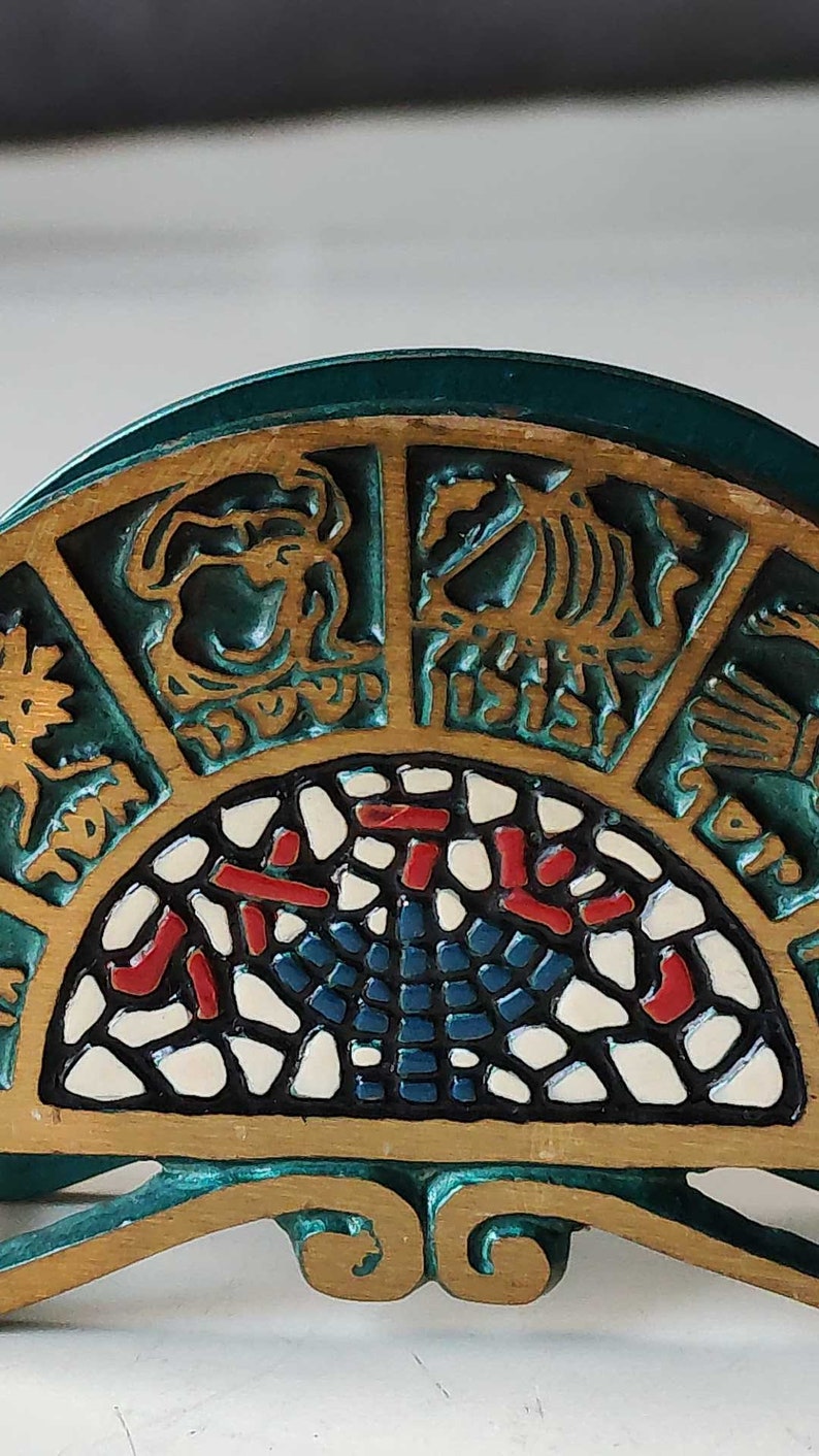 Israeli Letter Holder/12 Tribes of Israel Motifs - in Old Gold ...