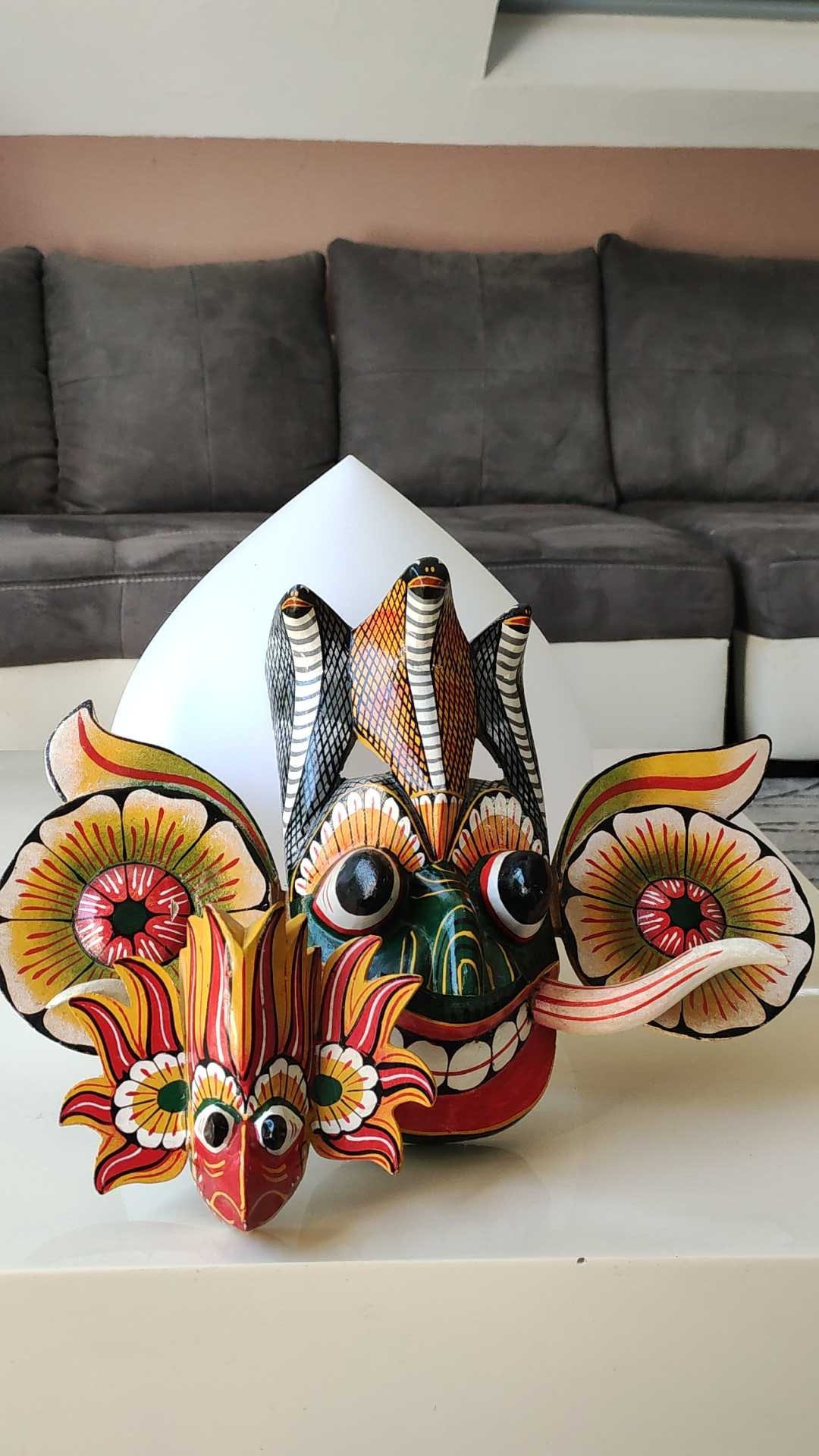 Triptych Wall Decoration From Sri Lanka, Dance Rituals / "gara Yaka ...
